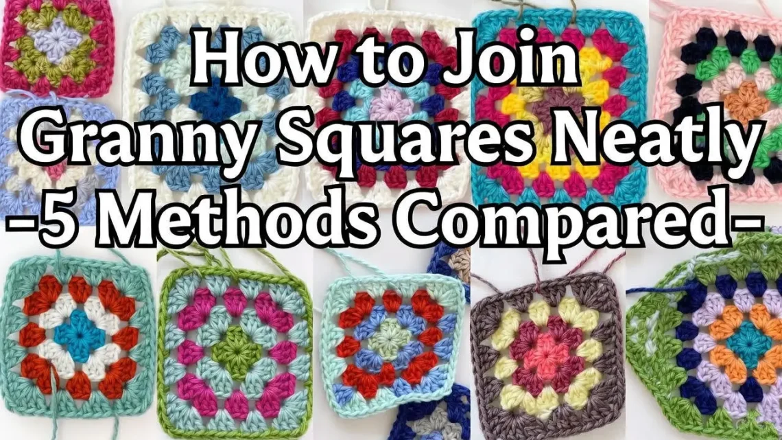 How to Join Granny Squares Neatly – 5 Methods Compared – Crochet Insider